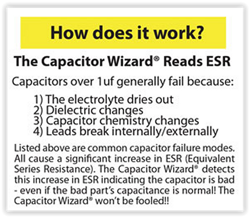 Midwest Devices, Capacitor Wizard Analog ESR Tester with Protection ...