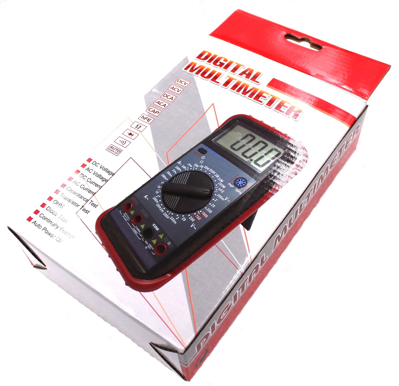 Versitile Digital Multimeter with AC/DC, Res, Cap, Transistor and Diode ...